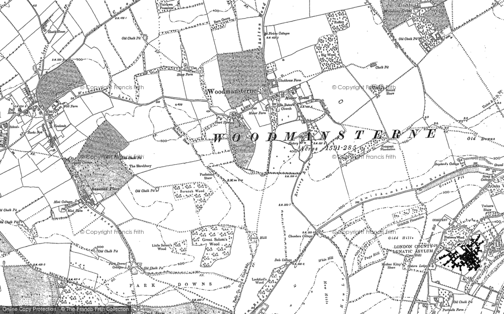 Old Maps of Little Woodcote, Greater London - Francis Frith
