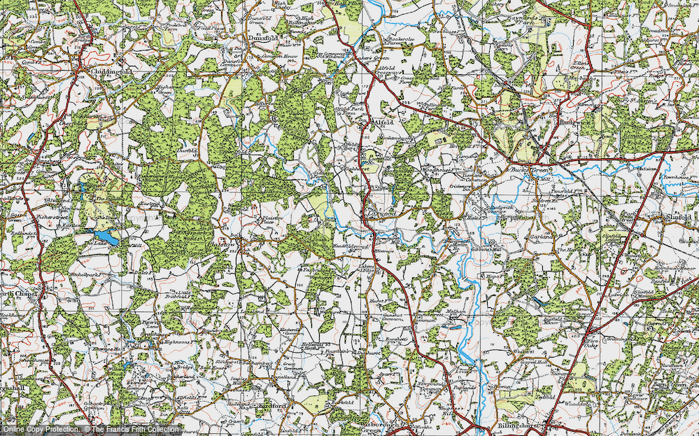 Historic Ordnance Survey Map Of Loxwood 1920 Historic Ordnance Survey Map Of Loxwood 1920