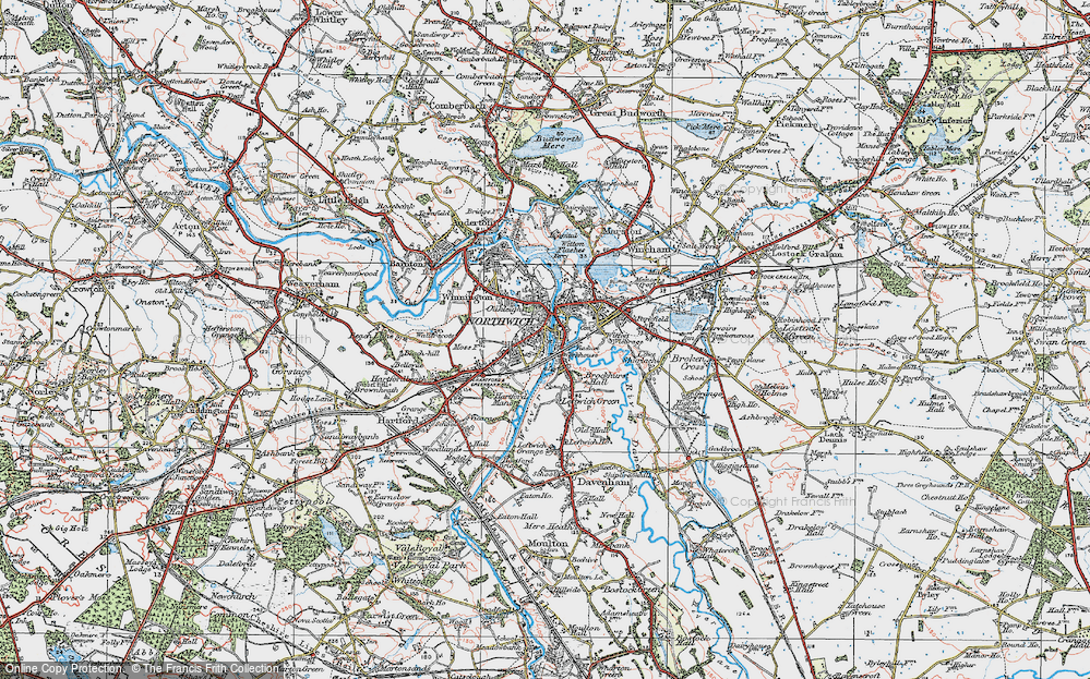 Historic Ordnance Survey Map Of Northwich 1923 Historic Ordnance Survey Map Of Northwich 1923