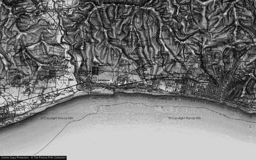 Historic Ordnance Survey Map Of Southwick 1895 Historic Ordnance Survey Map Of Southwick 1895